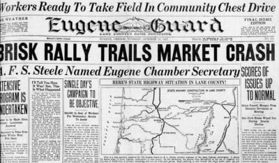 The Great Depression: Newspaper headlines from the 1929 stock market ...