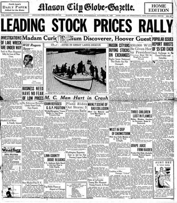 The Great Depression newspaper headlines: Turmoil & uncertainty after ...