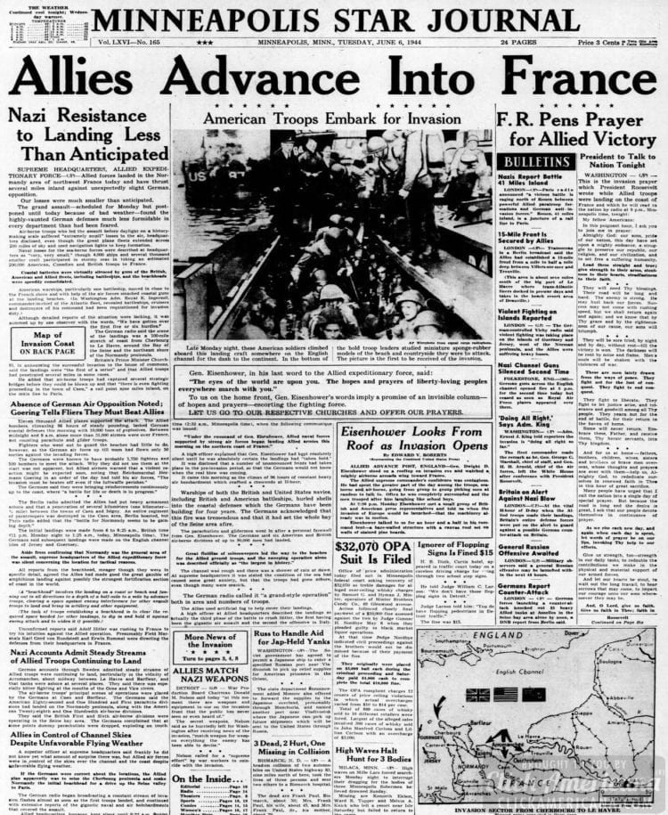 D-Day invasion of France: See WW2 newspaper headlines (1944) - Click ...