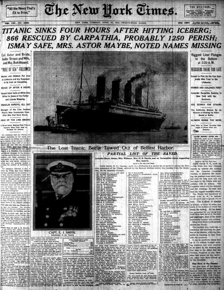 Titanic: New York's reaction to news of the disaster (1912) - Click ...