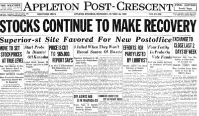 The Great Depression newspaper headlines: Turmoil & uncertainty after ...