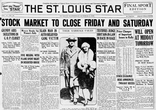 The Great Depression newspaper headlines: Turmoil & uncertainty after ...