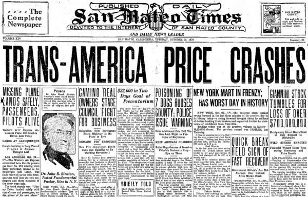 The Great Depression newspaper headlines: Turmoil & uncertainty after ...