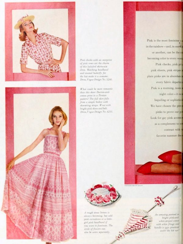 Think pink! Stylish dresses and other pink clothing for women from 1961 ...