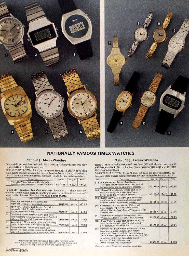 Vintage 1970s watches for men, women & kids in up-to-the minute styles ...