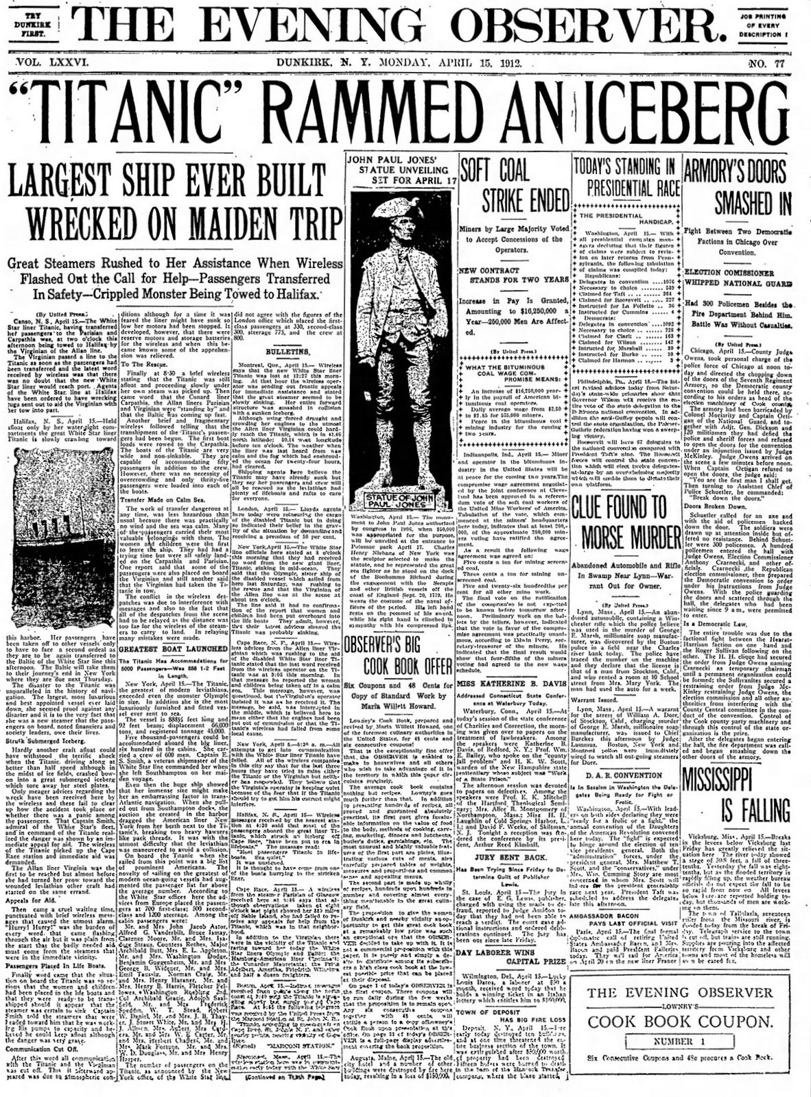 RMS Titanic news: These first stories of the sinking disaster dated ...