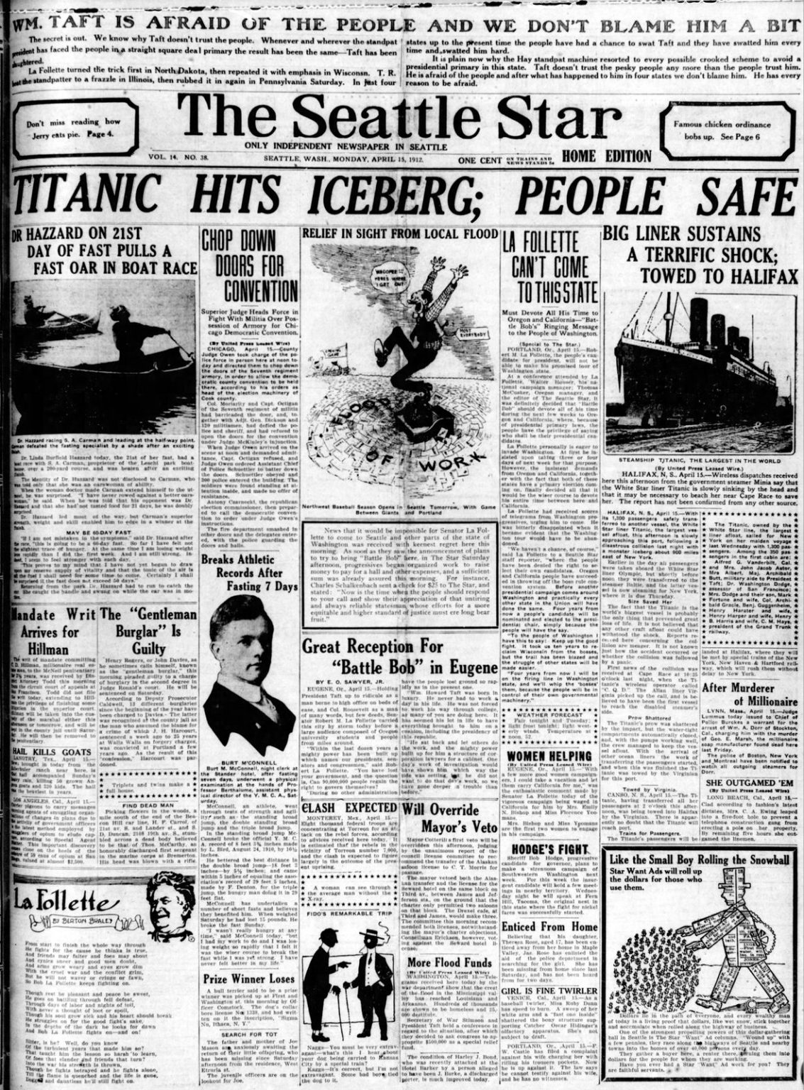 RMS Titanic news: These first stories of the sinking disaster dated ...
