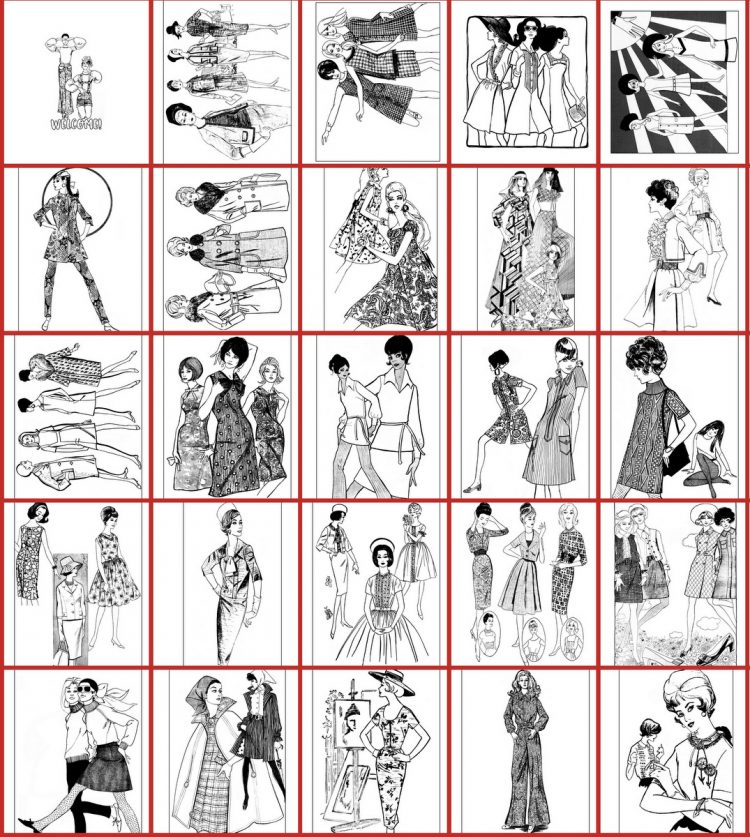 Vintage Women Coloring Book #11: Top Fashions of the '60s - Click Americana