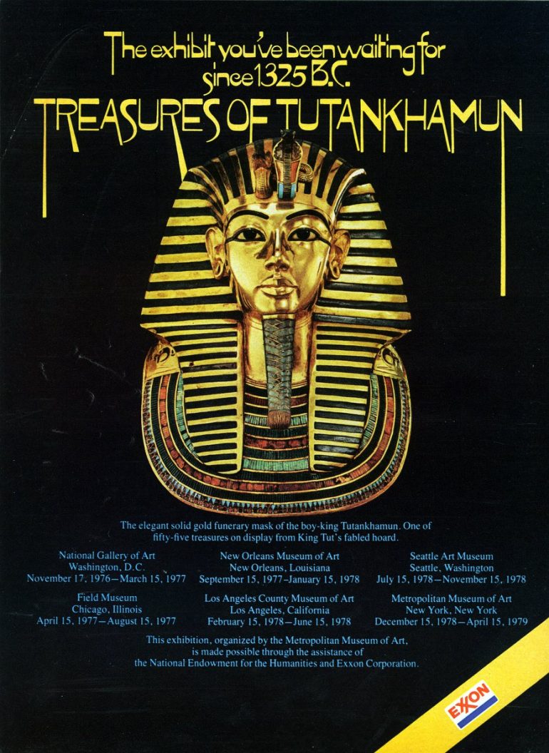 Treasures of Tutankhamun exhibit toured the US in the '70s, and shared ...
