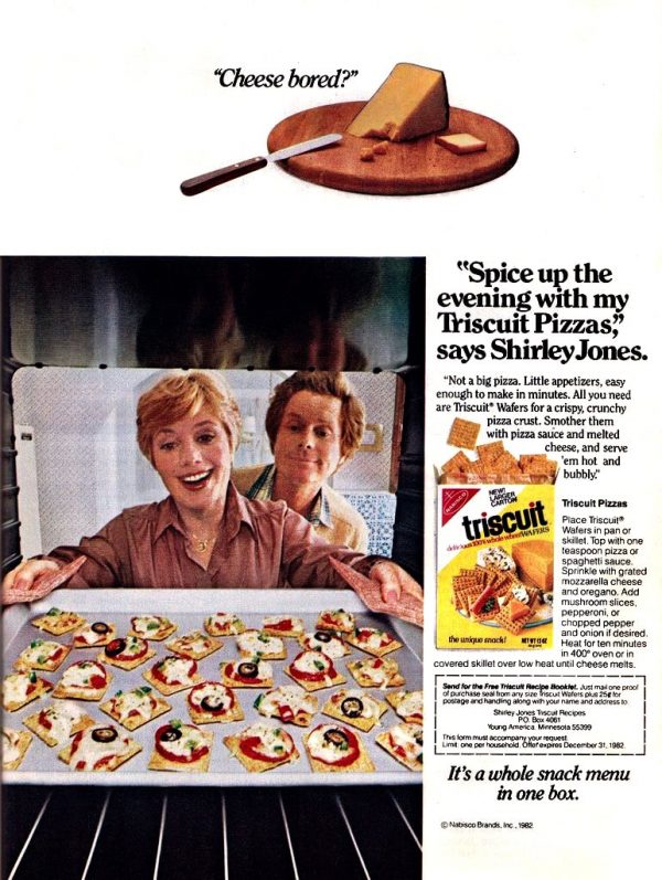 Shirley Jones with Triscuit cheesecake snacks & mini pizza recipes ...