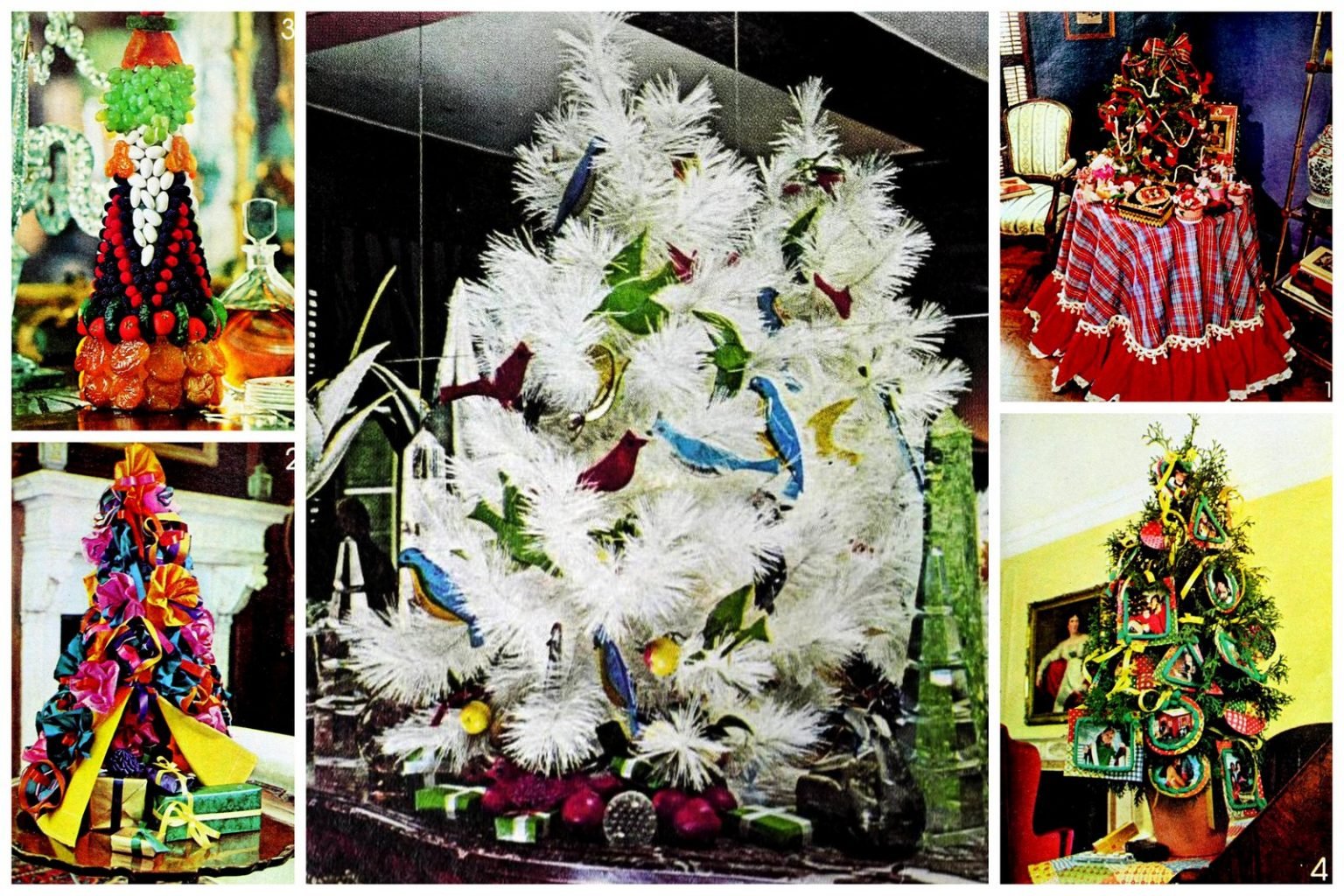 Try a retro tabletop Christmas tree for a little festivity on a small ...