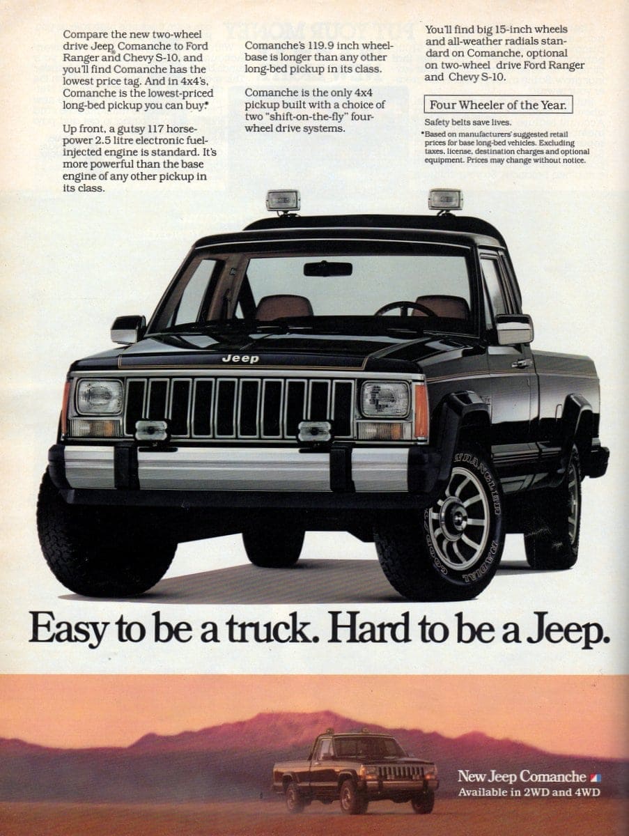 Vintage Jeep Comanche pickup trucks from the '80s - Click Americana