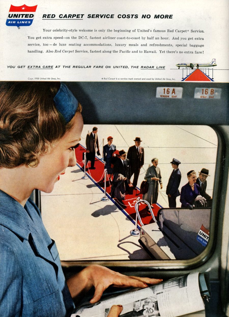 See what first class flights were like from the 1950s to the 1980s - Click Americana