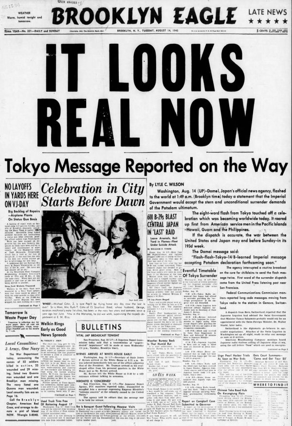 WWII VJ Day celebrations: Victory - and peace - at last after Japan ...