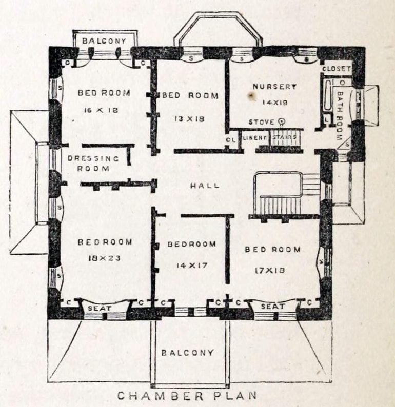 11 stunning Civil War-era Victorian house floor plans from the 1860s ...