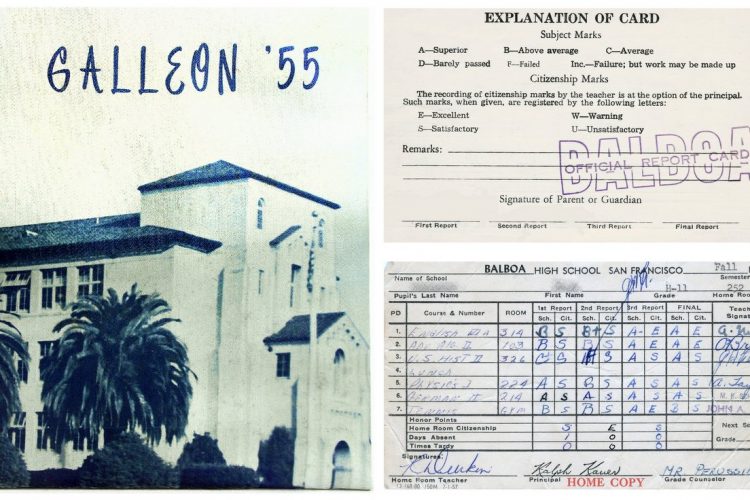 Vintage 1950s San Francisco junior high & high school report cards from ...