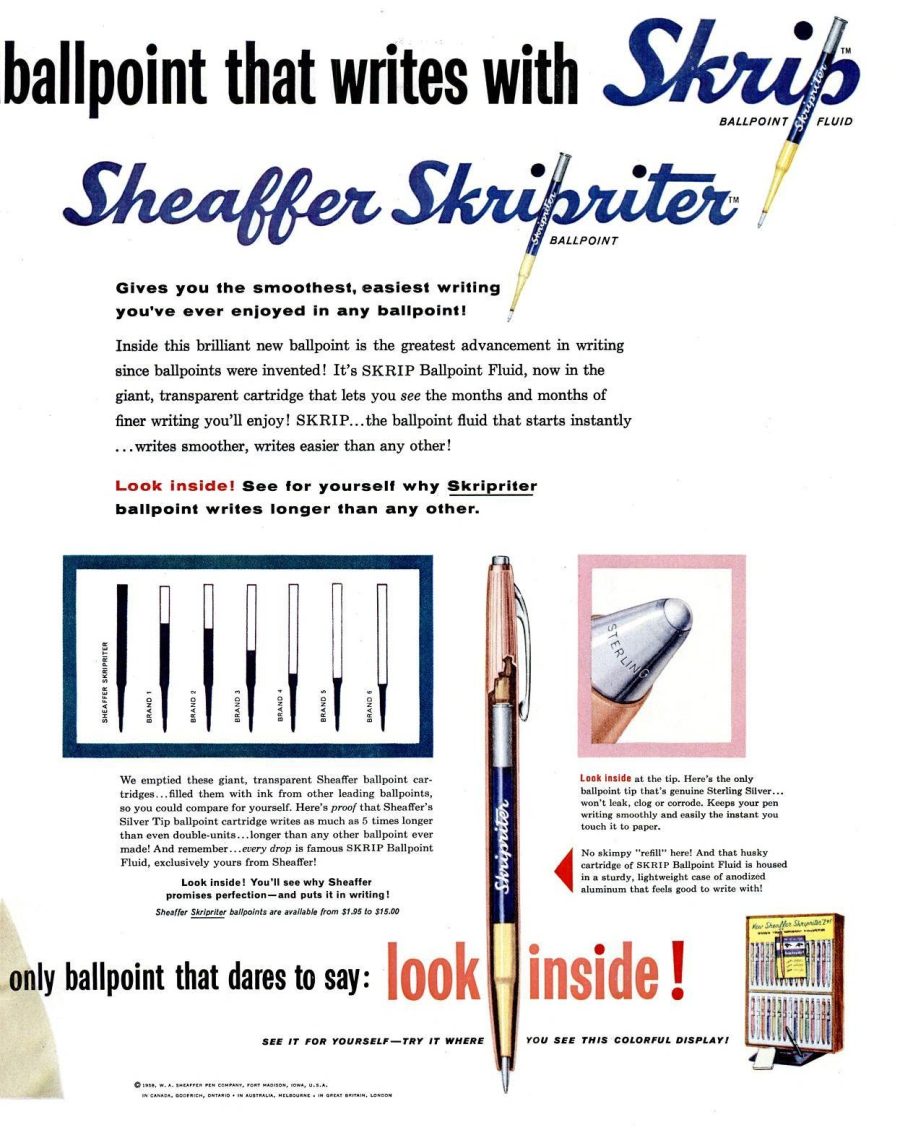 Vintage ballpoint pens - from Sheaffer, Parker, Bic, Paper-Mate ...