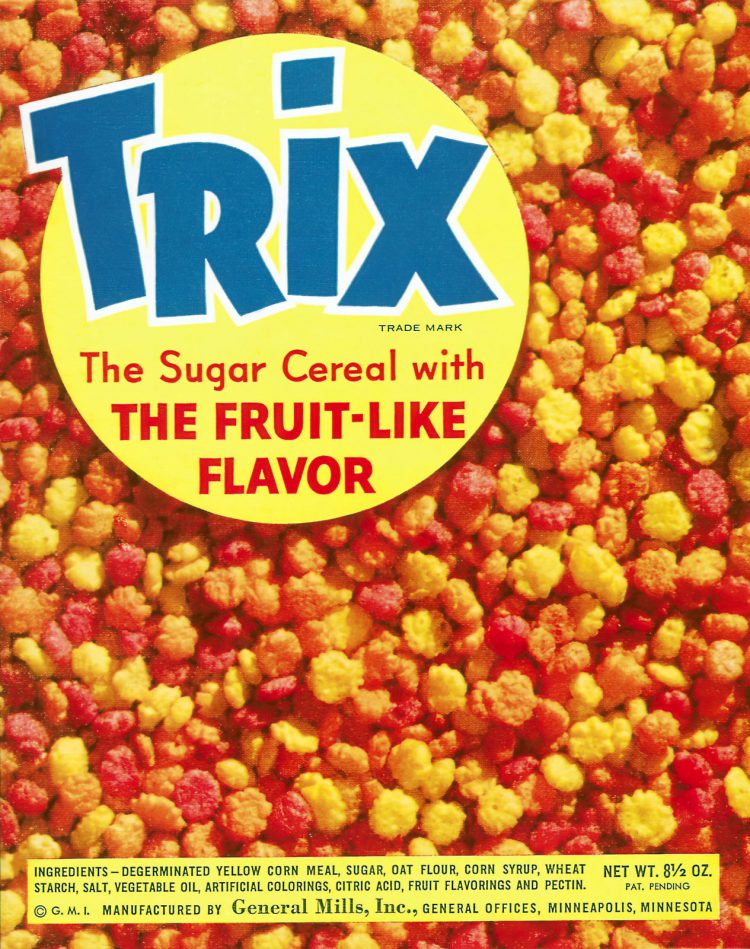 Vintage Trix cereal from the 1950s: Jolly colors dance into your bowl ...