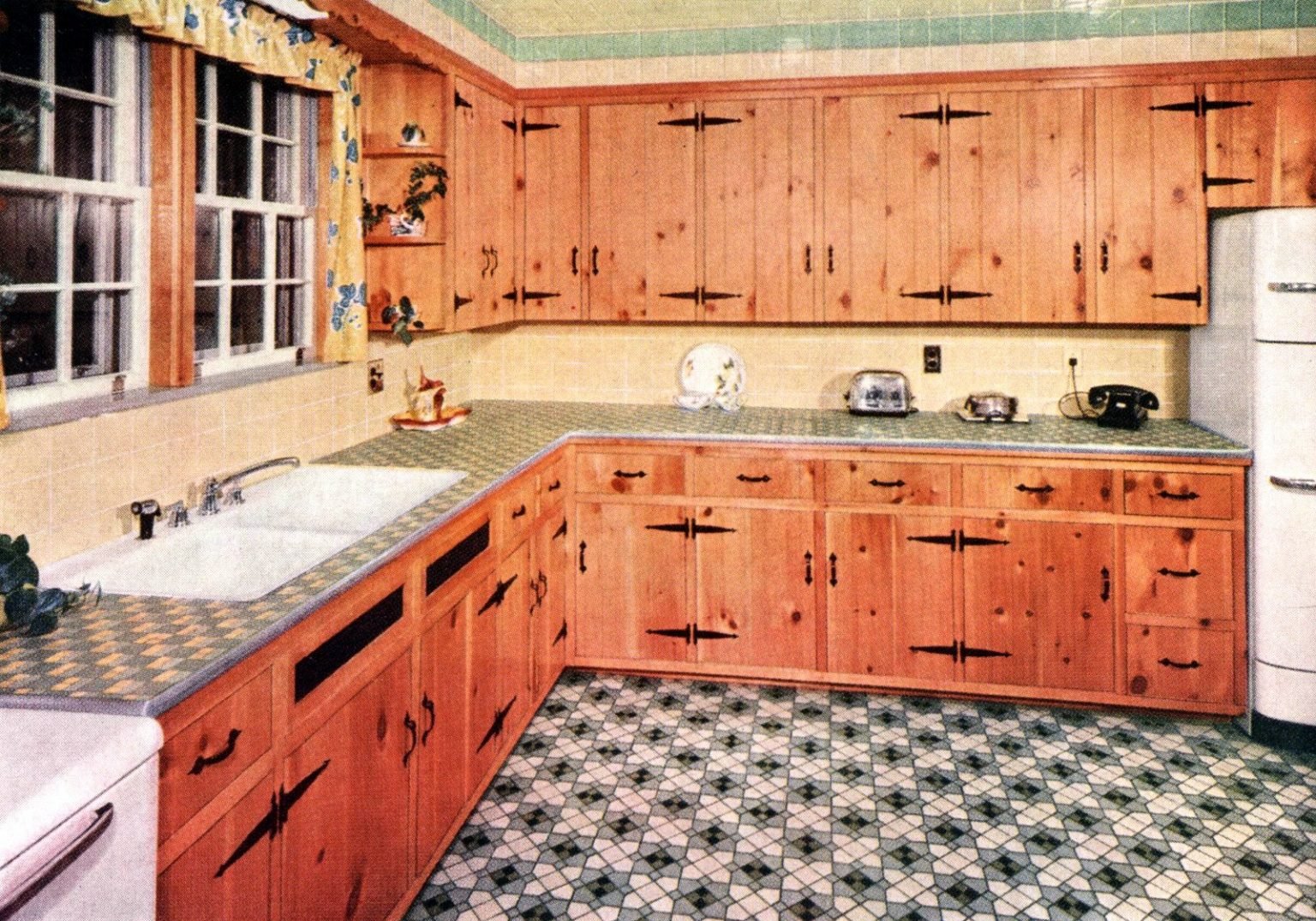 31 vintage 1950s kitchen tile design ideas - Click Americana