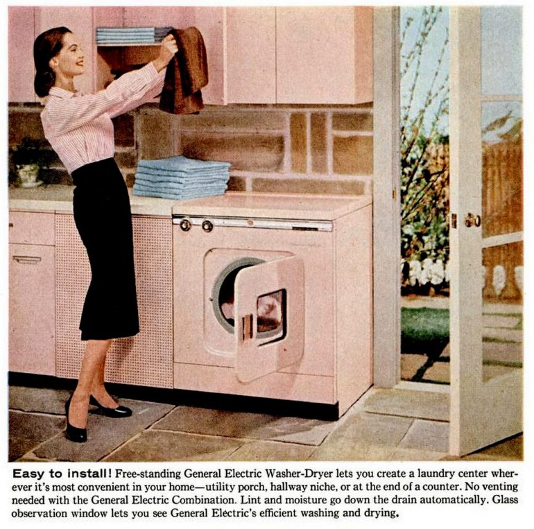 See pastel pink washers & dryers from the 50s & 60s - Click Americana