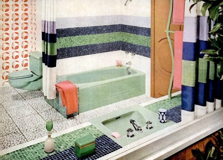 50 vintage 1960s bathroom tile design ideas - Click Americana