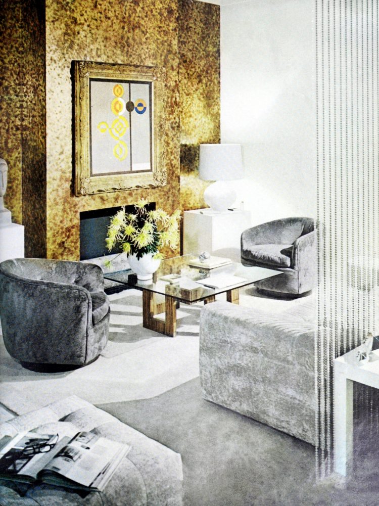 Soaring ceilings & mosaic tile floors made this non-traditional retro ...