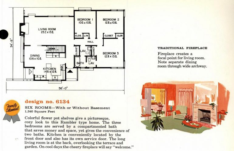 See 125 vintage ’60s home plans used to design & build millions of mid ...