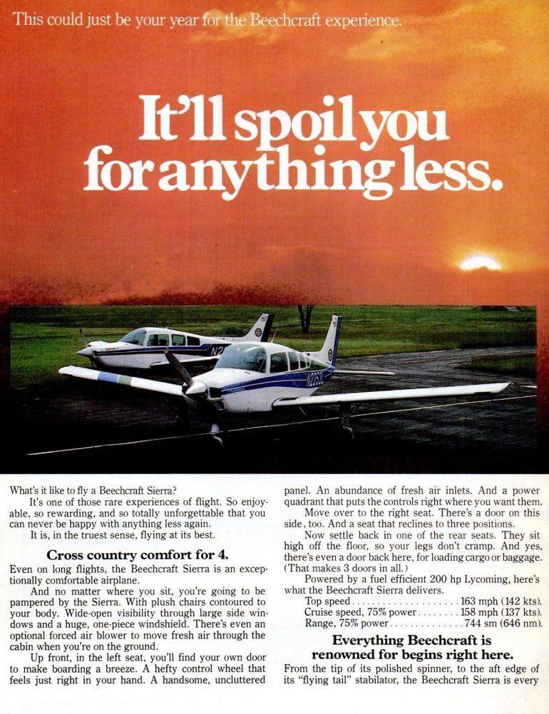 Look back at vintage Beechcraft propeller airplanes from the 1960s ...