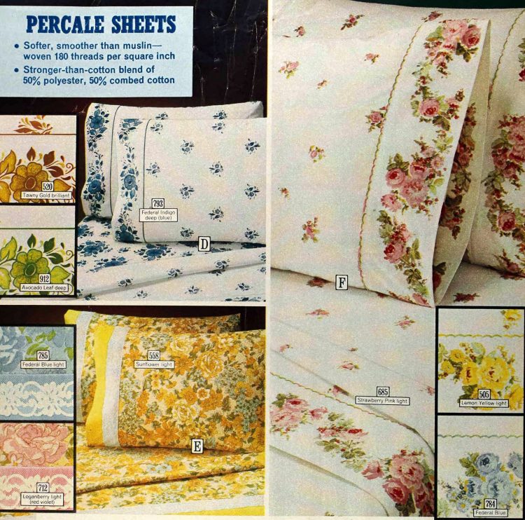 Retro 1970s sheet sets with bright & bold colors and bonus flower power ...