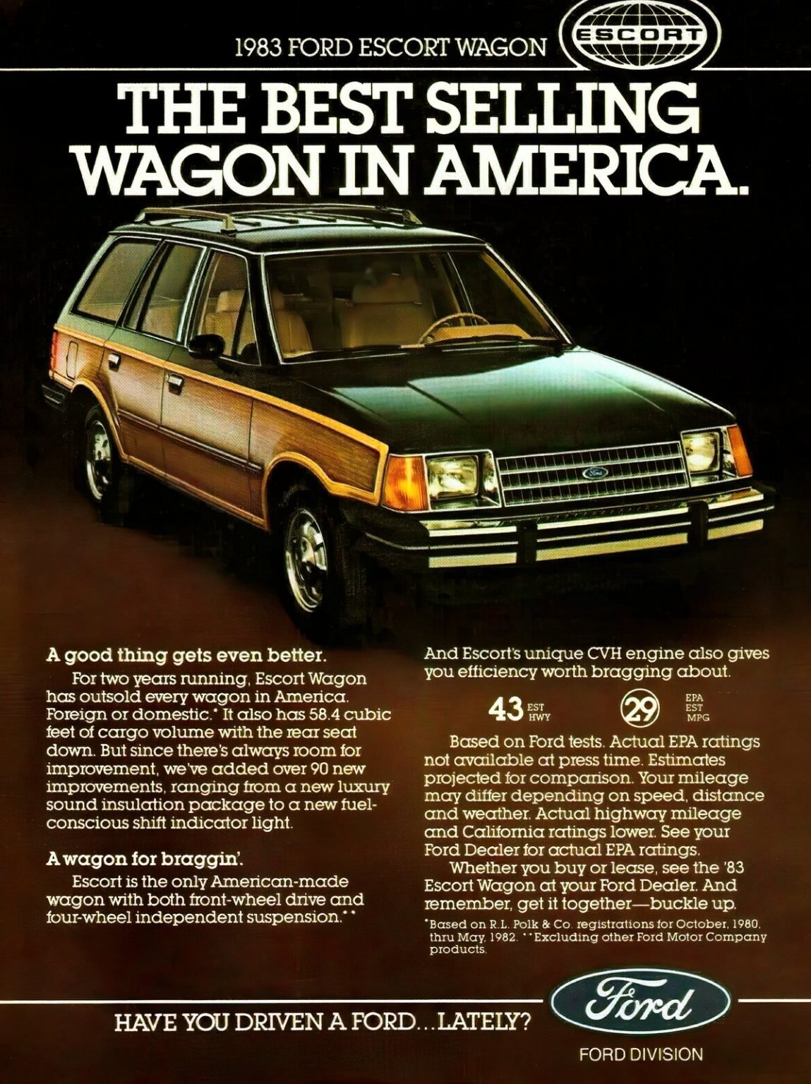 1980s Ford Escort Wagons were the best-selling wagons in the America ...