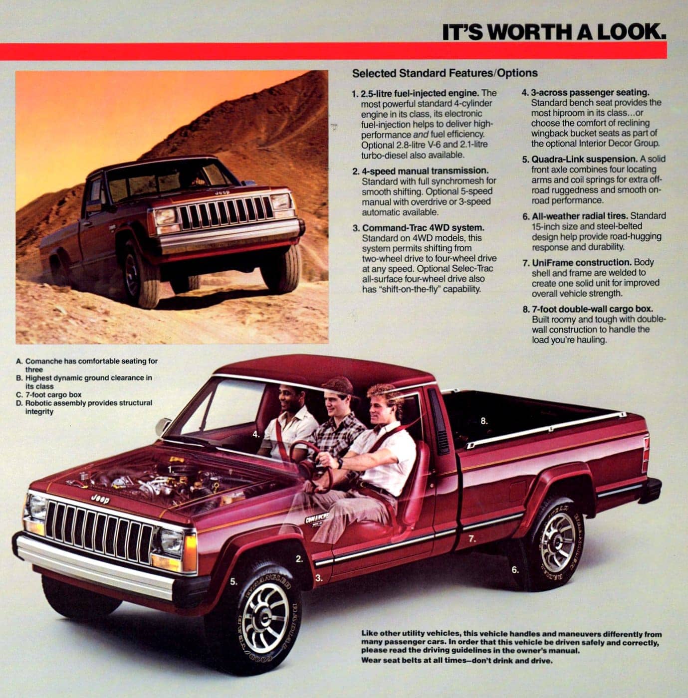 Vintage Jeep Comanche pickup trucks from the '80s - Click Americana