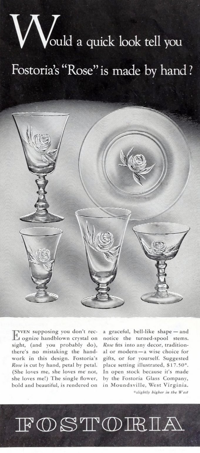 Vintage Fostoria glass: 100+ old patterns, colors & styles of the ...