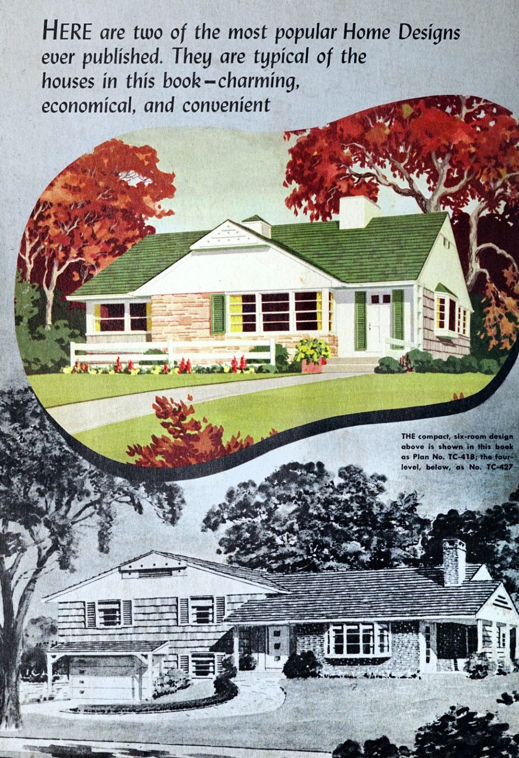 150 vintage 50s house plans used to build millions of mid-century homes ...