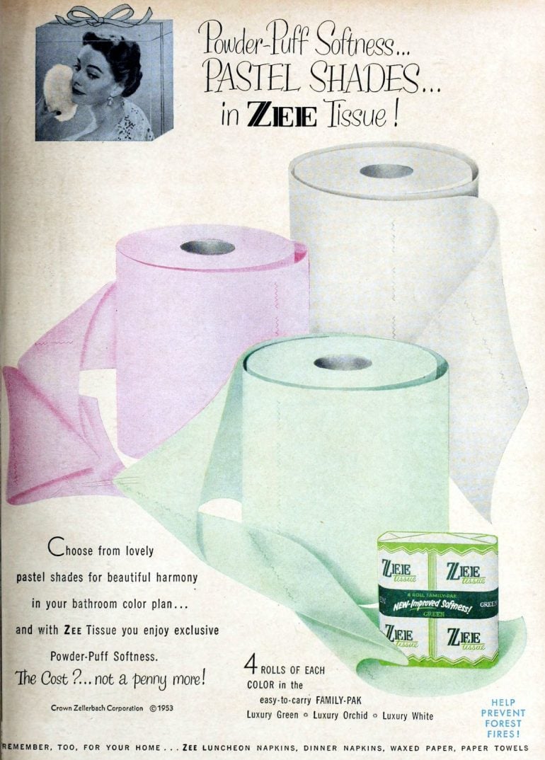 Remember retro toilet paper that had colors & patterns, before it was ...
