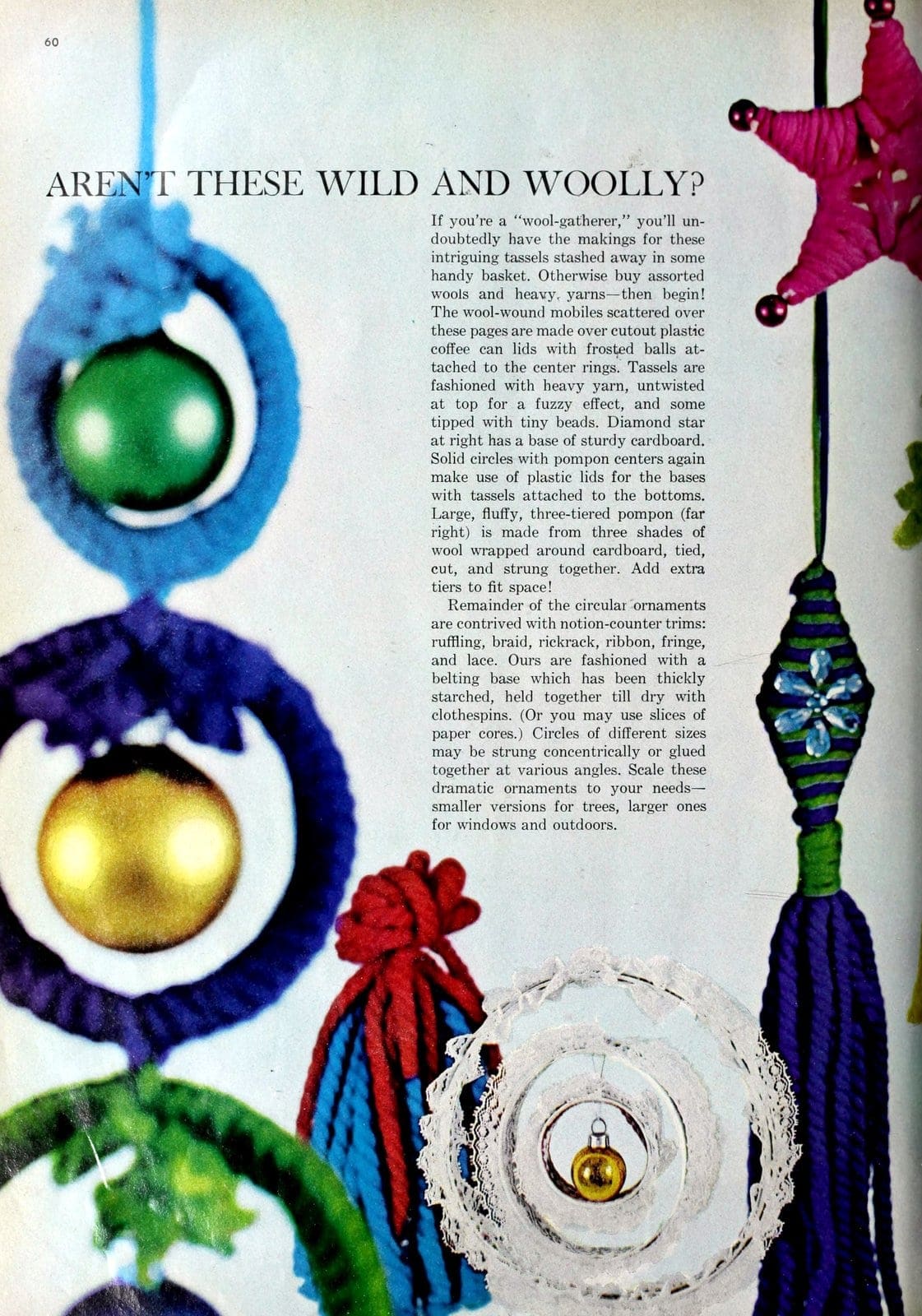 Cute vintage Christmas decorations made with everyday items (1966 ...