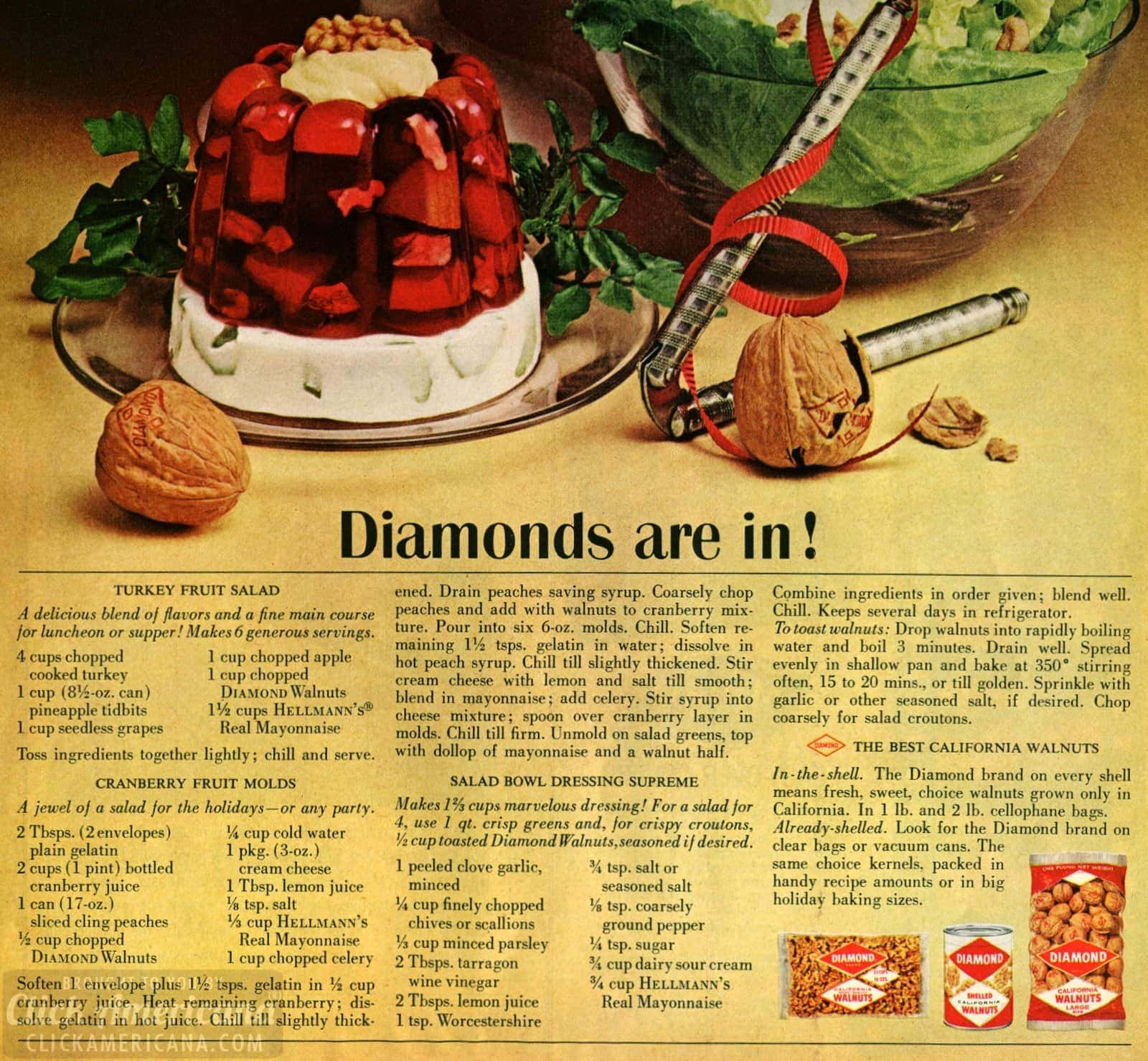 Three zesty '60s holiday side dish recipes: Turkey fruit salad ...