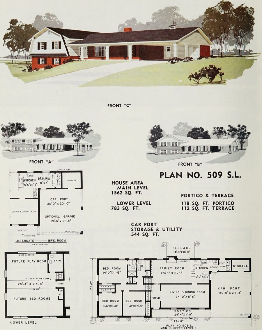 The most popular 1970s house plans: Ranch, contemporary, split levels ...