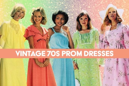 Vintage 70s prom dresses were a feminine fusion of bohemian & chic ...