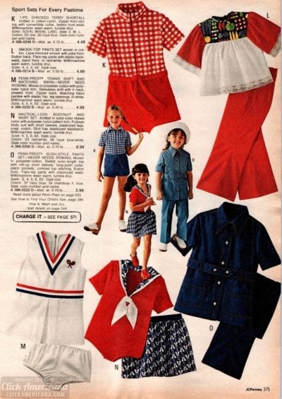 '70s clothes for girls from the 1973 JC Penney catalog - Click Americana