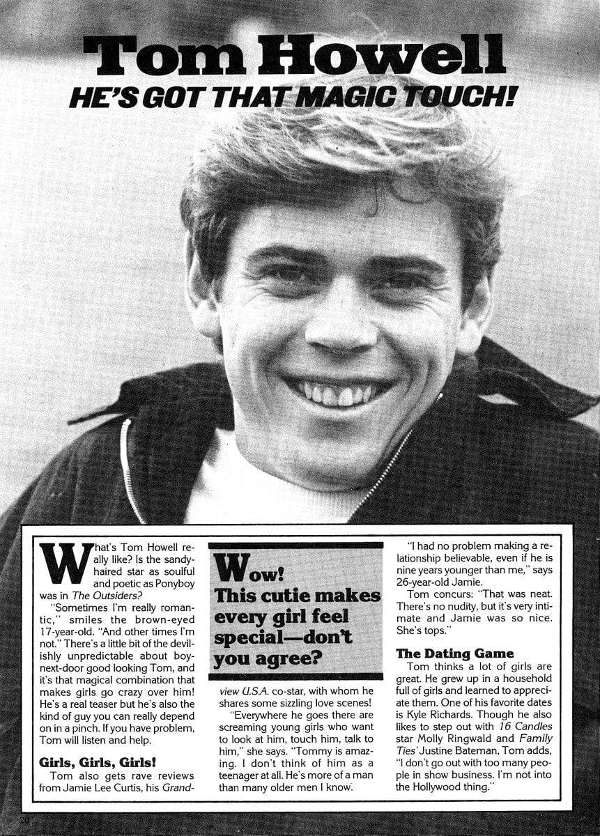 '80s teen idol Tommy Howell was already a veteran movie actor at age 17 ...