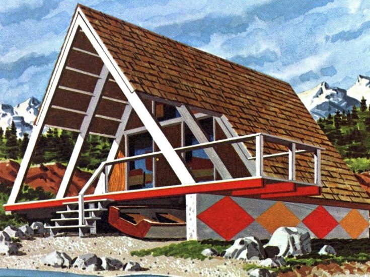 Vintage A-frame house plans for second homes & vacation cabins: 12 cool ...