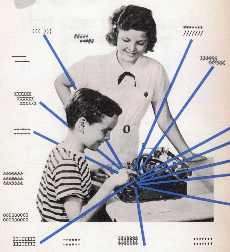 Vintage ASCII art from the 1930s: Typeys, made with old manual ...
