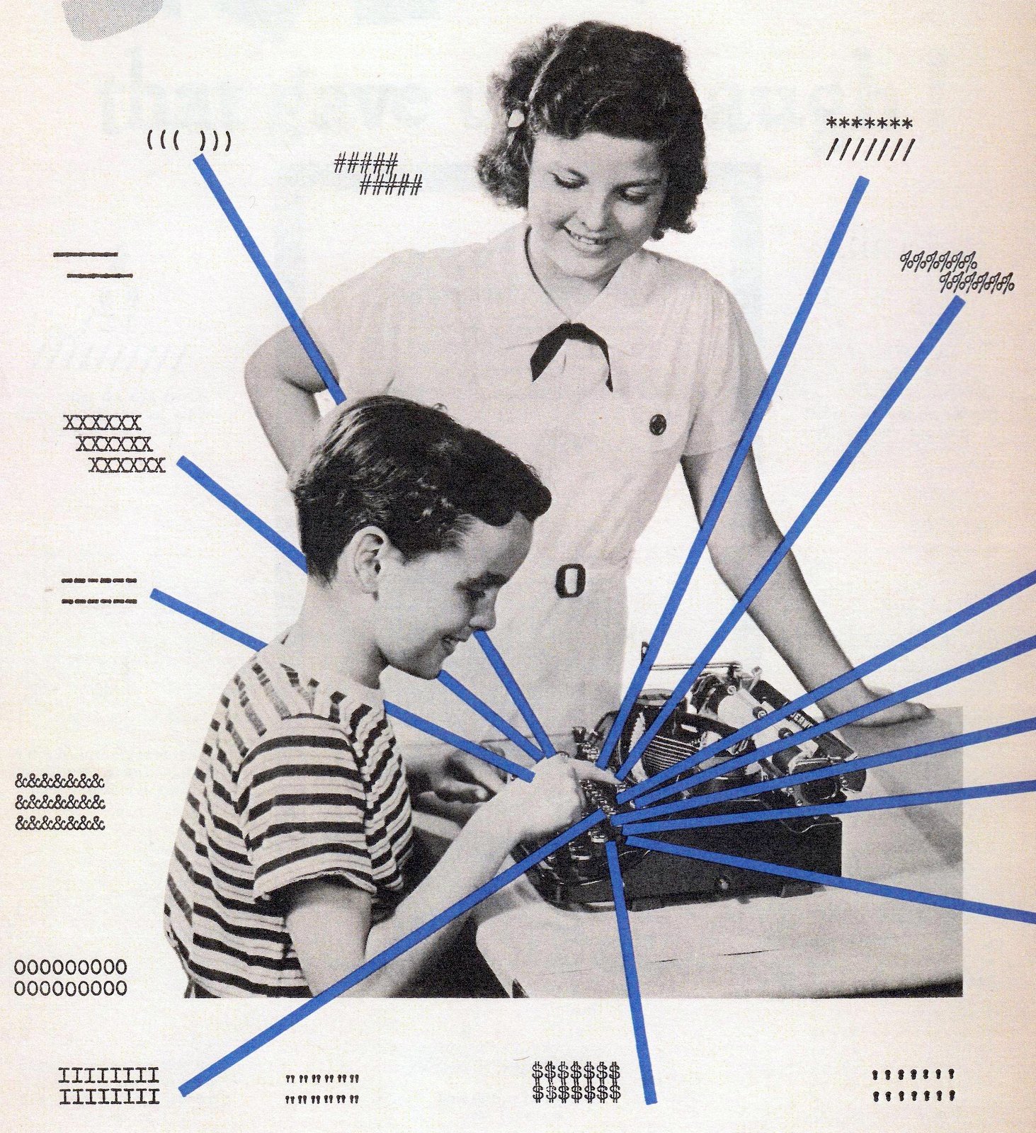 Vintage ASCII art from the 1930s: Typeys, made with old manual ...