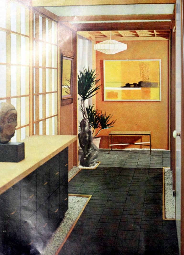 25 mid-century entrance halls & foyers invite you inside with vintage ...