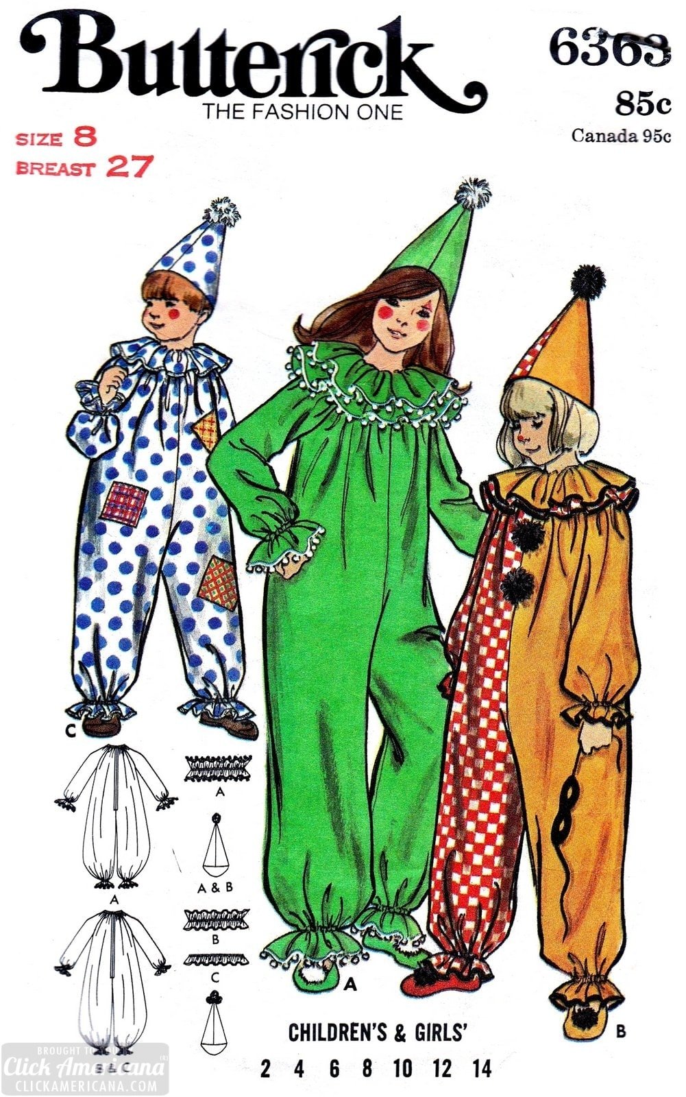 Vintage Halloween costume patterns from the 70s: Popular styles you ...