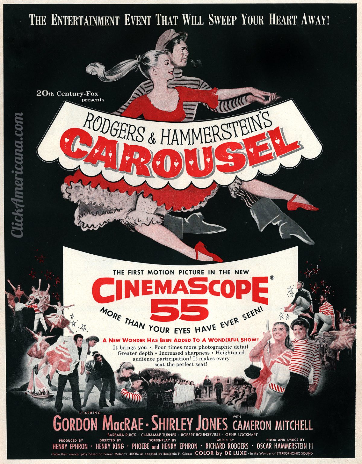 In the movie musical Carousel, Shirley Jones & Gordon MacRae were ...