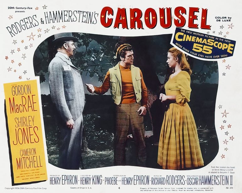 In the movie musical Carousel, Shirley Jones & Gordon MacRae were ...