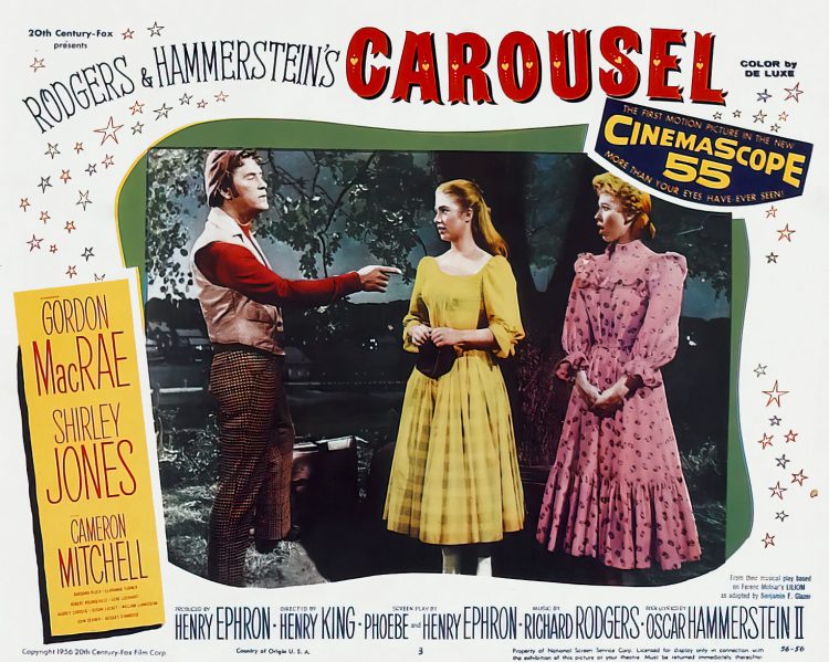 In the movie musical Carousel, Shirley Jones & Gordon MacRae were ...