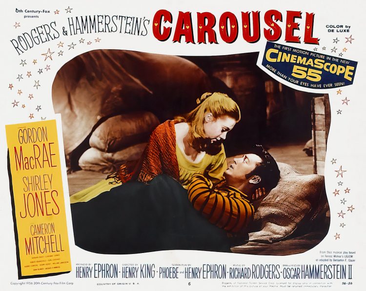 In the movie musical Carousel, Shirley Jones & Gordon MacRae were ...
