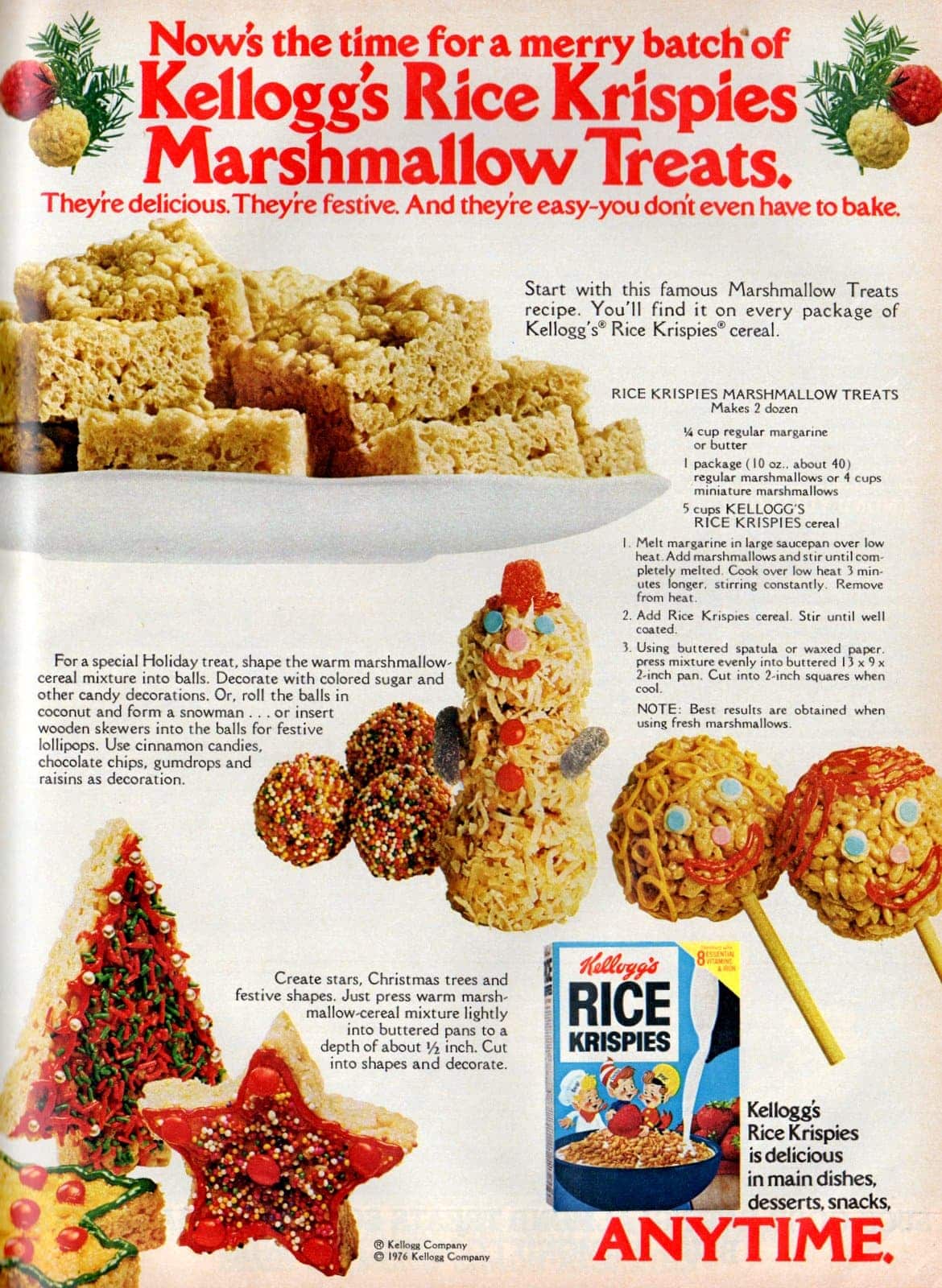 Christmas Rice Krispies treats: Ideas from the '70s for fun shapes to ...
